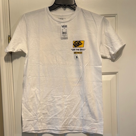 Vans | Shirts | Vans White And Yellow Logo Tshirt | Poshmark